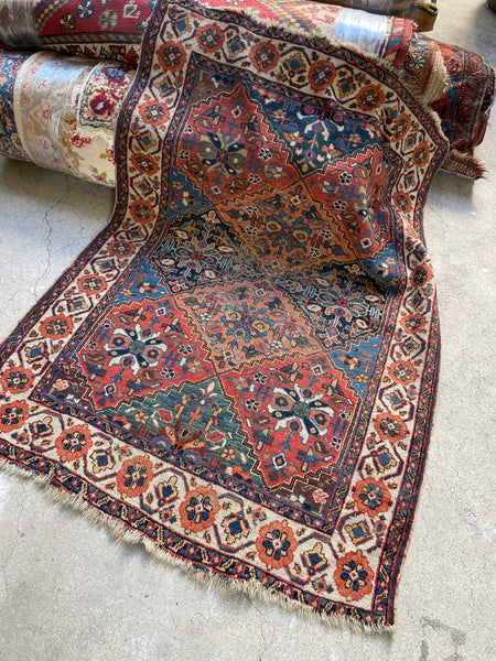 Worn Vintage Persian Rug