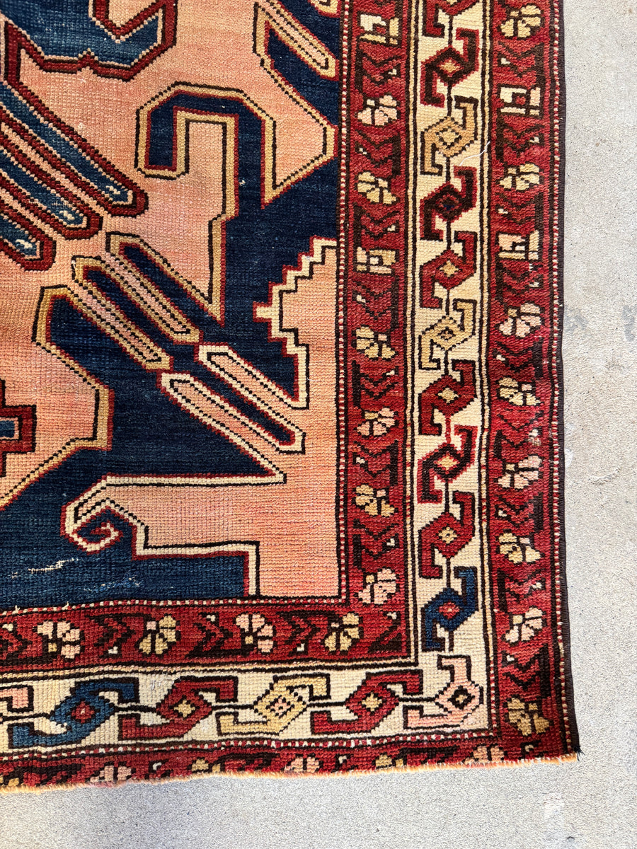 Small Vintage Tribal Persian Rug / 3'7 x 5 Rug #3810 – Blue Parakeet Rugs