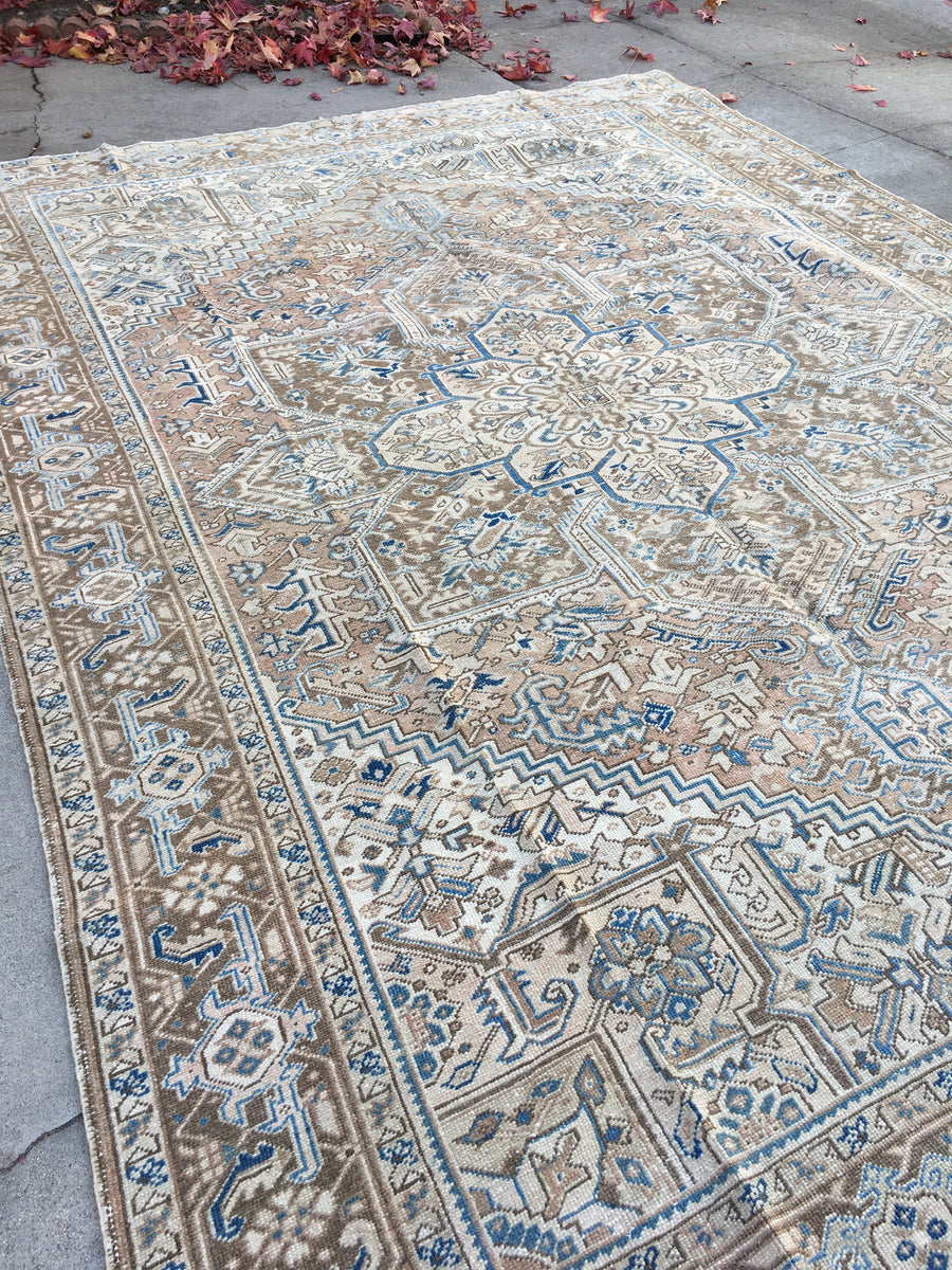 8'4 x 11'4 Muted Persian Heriz Rug (#1462) / 8x11 Large Vintage Rug ...