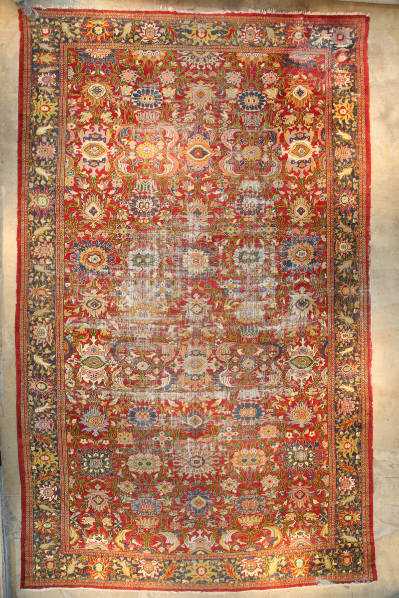 12'8 x 20'4 Antique Oversize Large Mahal Rug / 12x20 Large Antique Rug ...